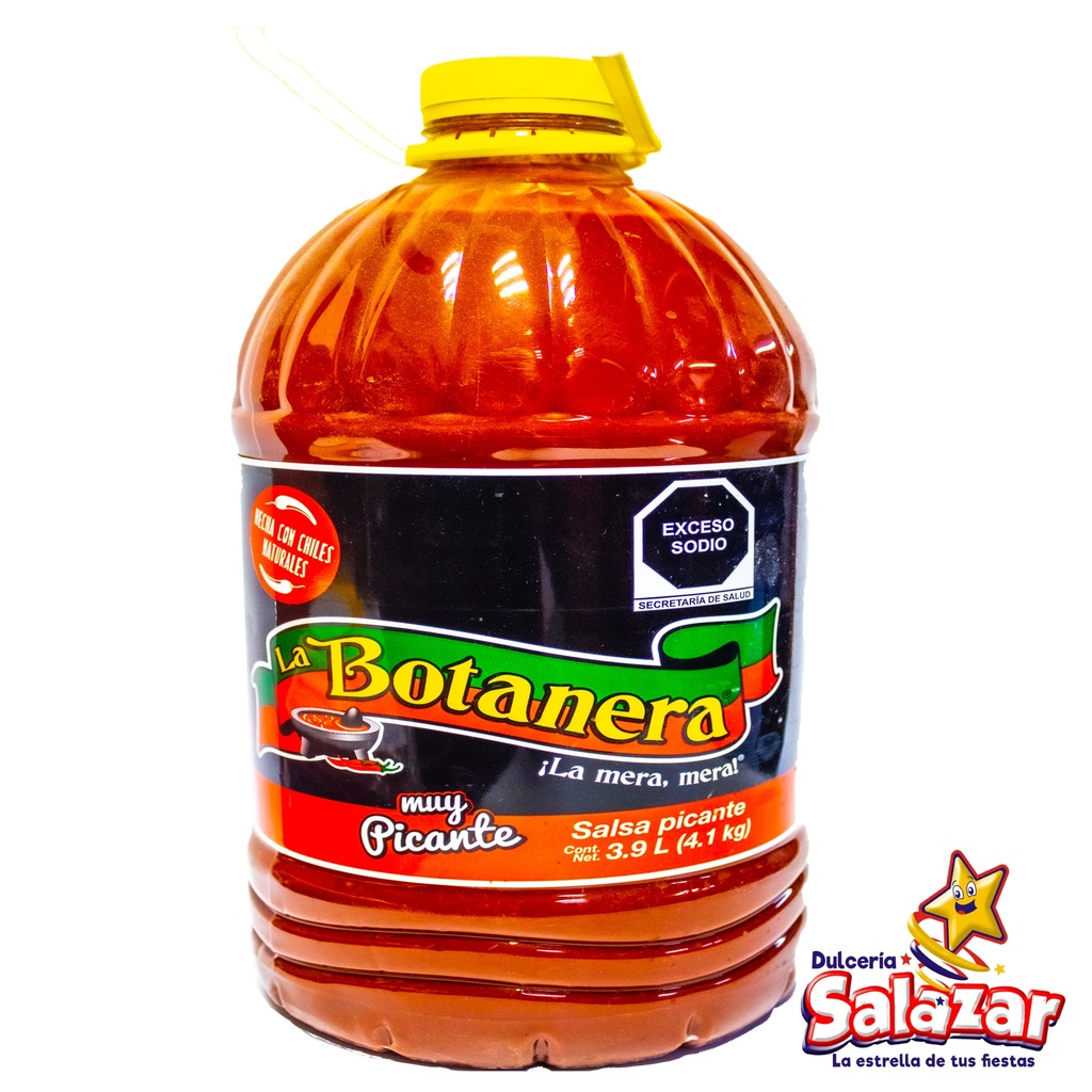 SALSA BOTANERA MUY PICANTE NEGRA -B.4L- "C/6/1" | Dulceria Salazar