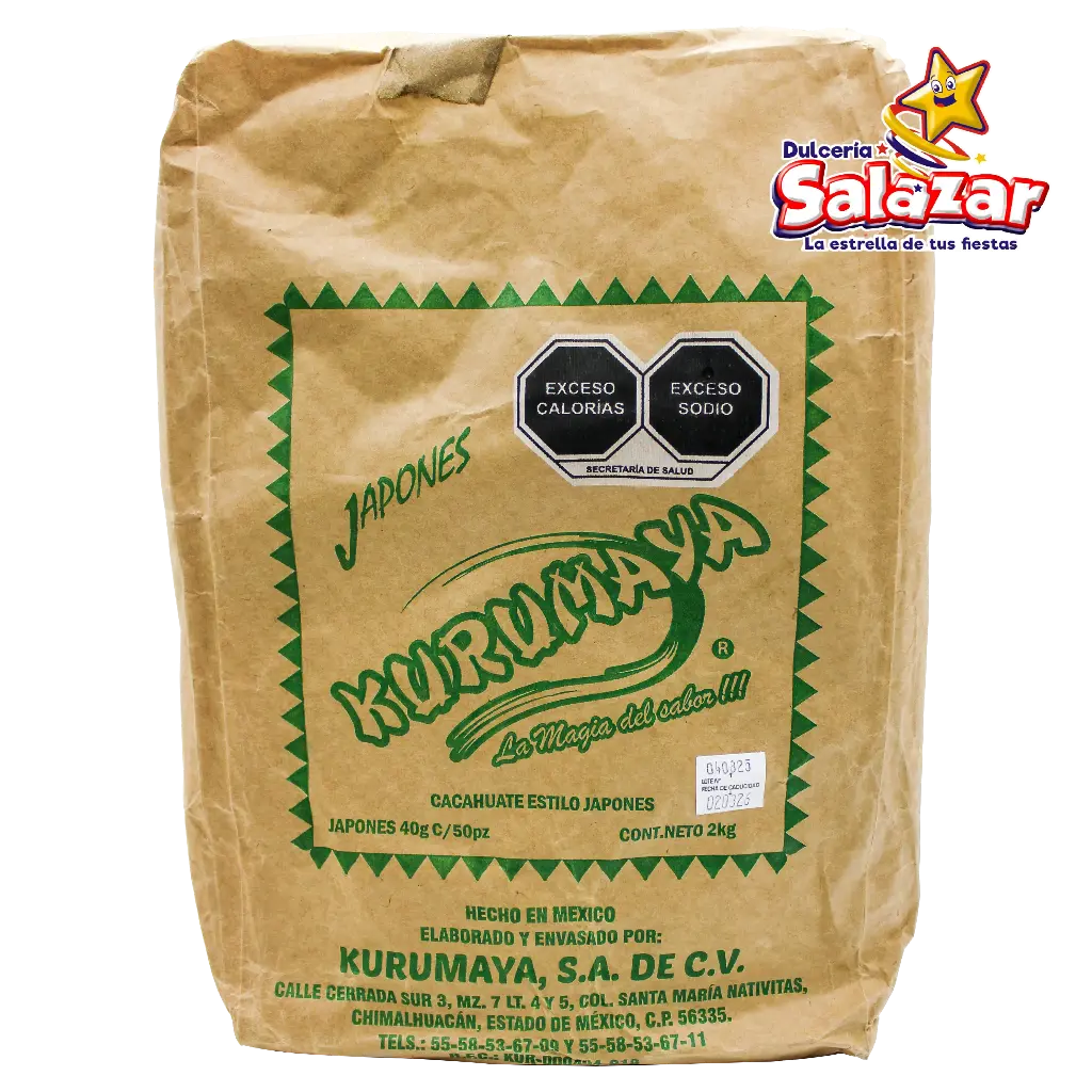 CACAHUATE JAPONES 40G KURUMAYA -B.2KG- "B/15/50" (copia) | Dulceria Salazar