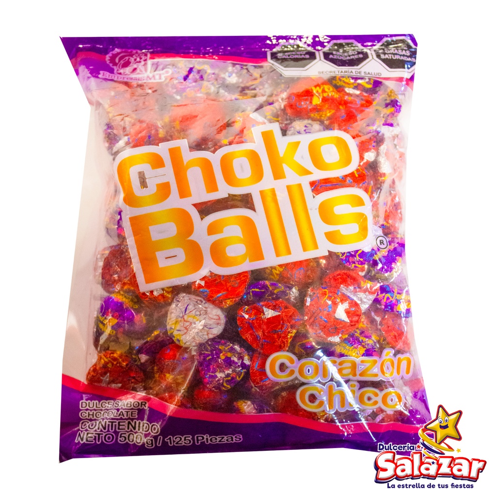 CHOKO BALLS CORAZON CHICO -B.500G- "C/32/125" (copia) | Dulceria Salazar